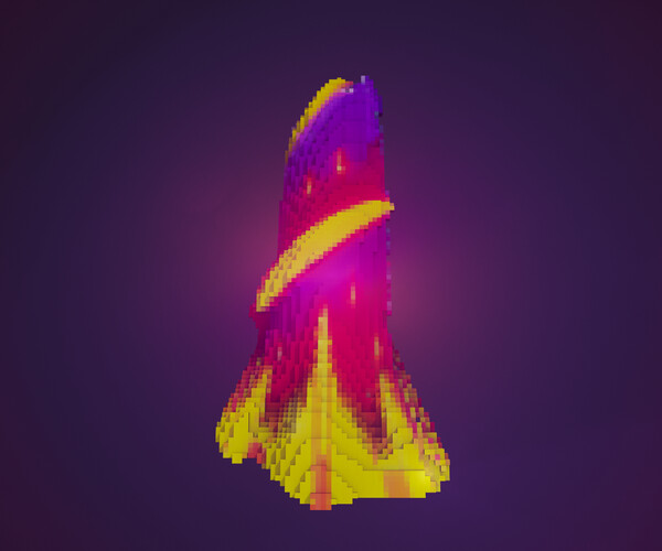 ArtStation - Voxel world tower 340 fbx vertex color | Game Assets