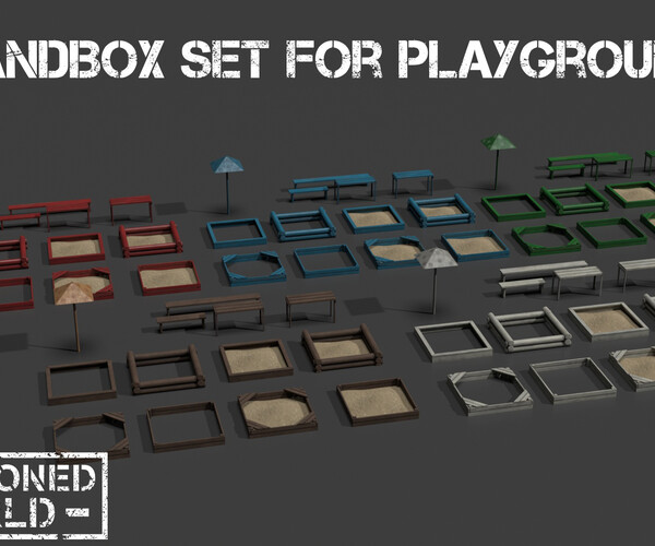 ArtStation - Sandbox Set For Playground | Game Assets