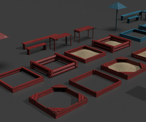 ArtStation - Sandbox Set For Playground | Game Assets