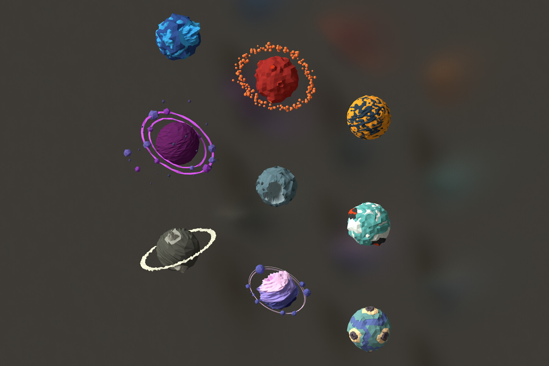 ArtStation - Free Demo of Low Poly Space Alien Worlds 3D Asset Pack ...