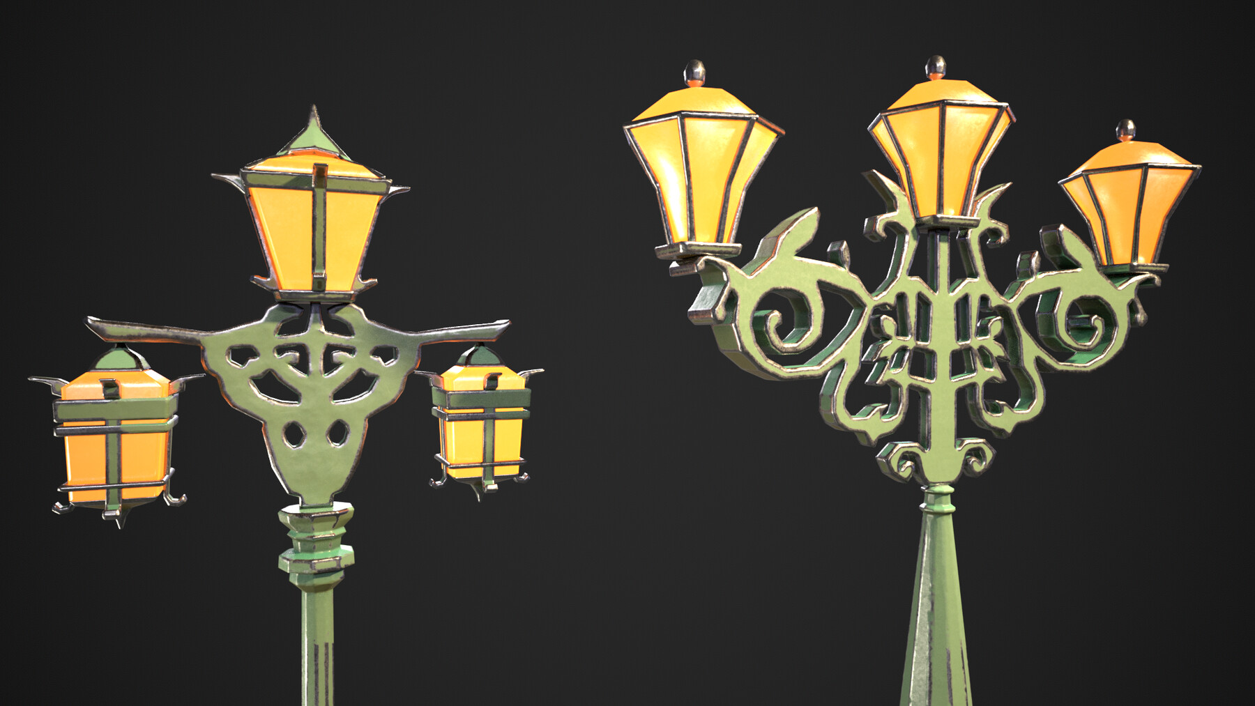 ArtStation - Classic Street Lamp | Game Assets