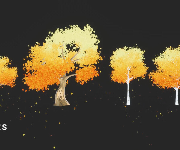 Artstation Stylized Vfx Trees Gpu Based Effect Game Assets