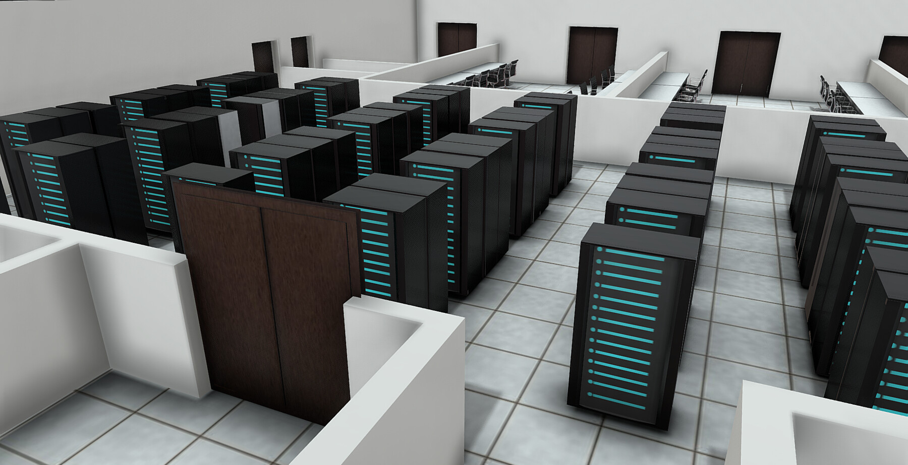 ArtStation - office with server room | Resources