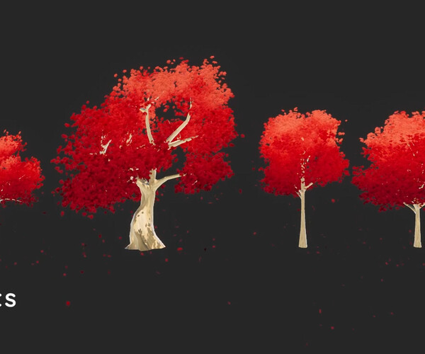 Artstation Stylized Vfx Trees Gpu Based Effect Game Assets