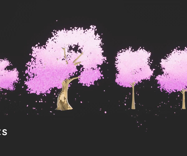 Artstation Stylized Vfx Trees Gpu Based Effect Game Assets