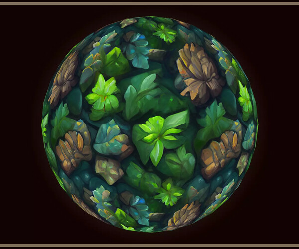 ArtStation - Grass Magic Forest Floor: 10 TEXTURES (Hand-painted ...