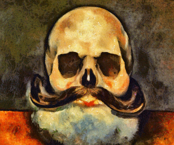 ArtStation - Skull with a beard and mustache | Artworks