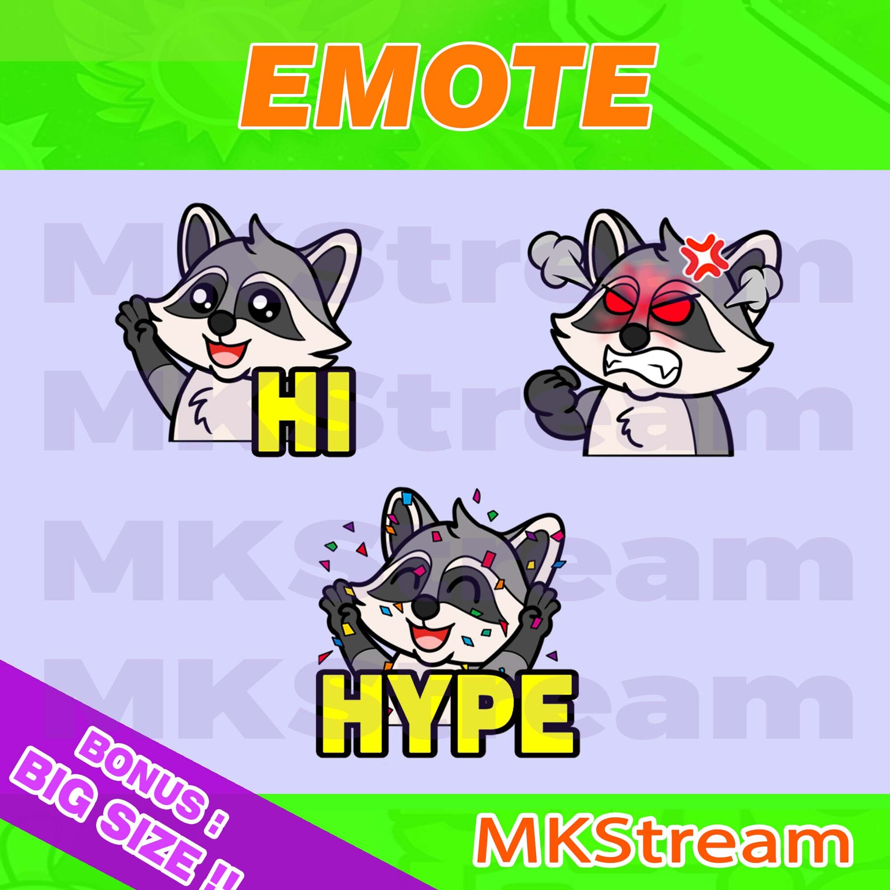 ArtStation - Twitch emotes cute raccoon pack | Artworks
