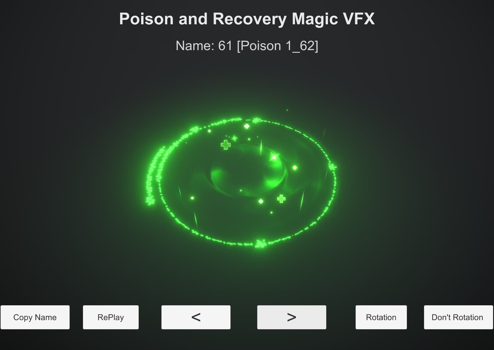 ArtStation - Unity VFX - Poison and Recovery Magic VFX | Game Assets