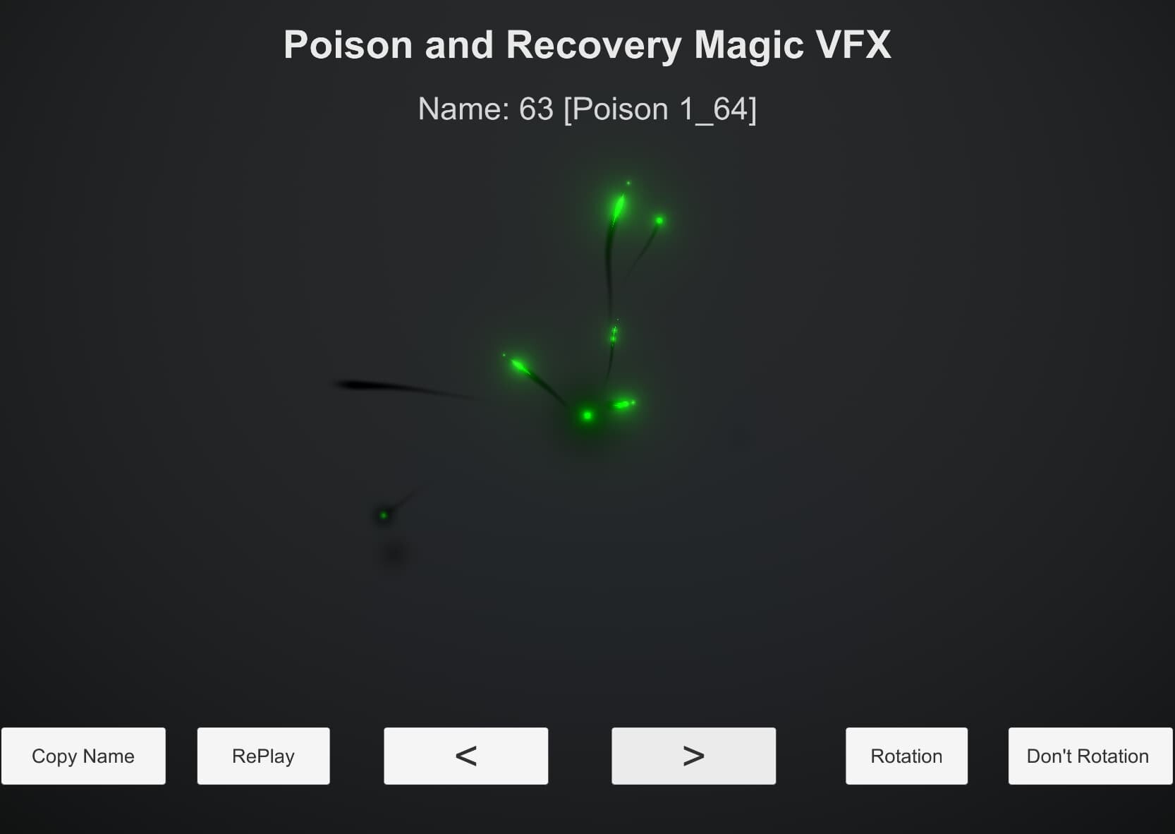 ArtStation - Unity VFX - Poison and Recovery Magic VFX | Game Assets