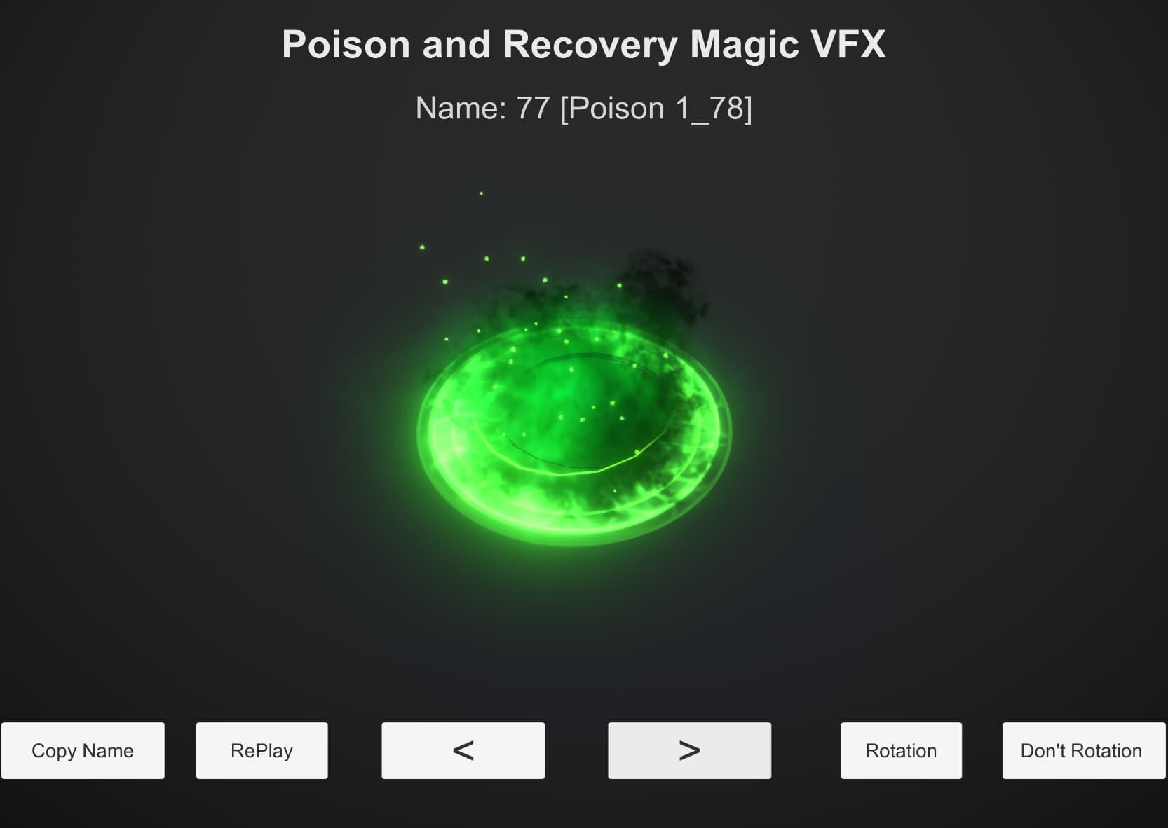 ArtStation - Unity VFX - Poison and Recovery Magic VFX | Game Assets