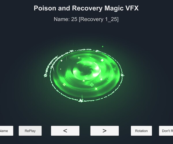 ArtStation - Unity VFX - Poison and Recovery Magic VFX | Game Assets