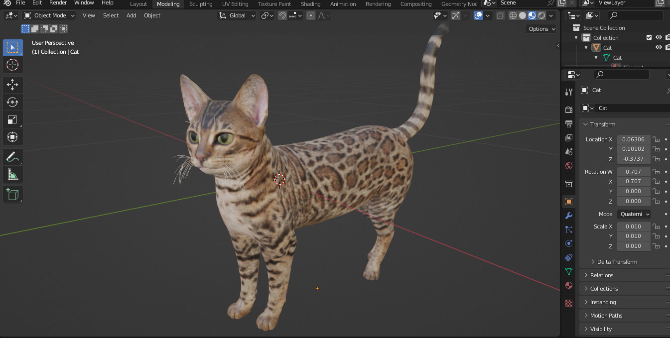 ArtStation - Cat Tabby 3D model | Game Assets