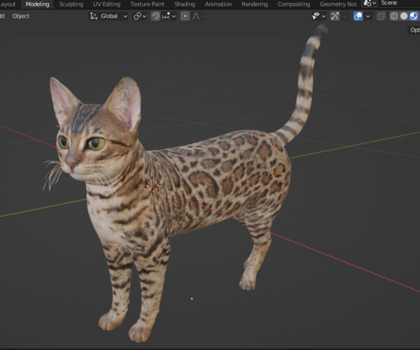 ArtStation - Cat Tabby 3D model | Game Assets