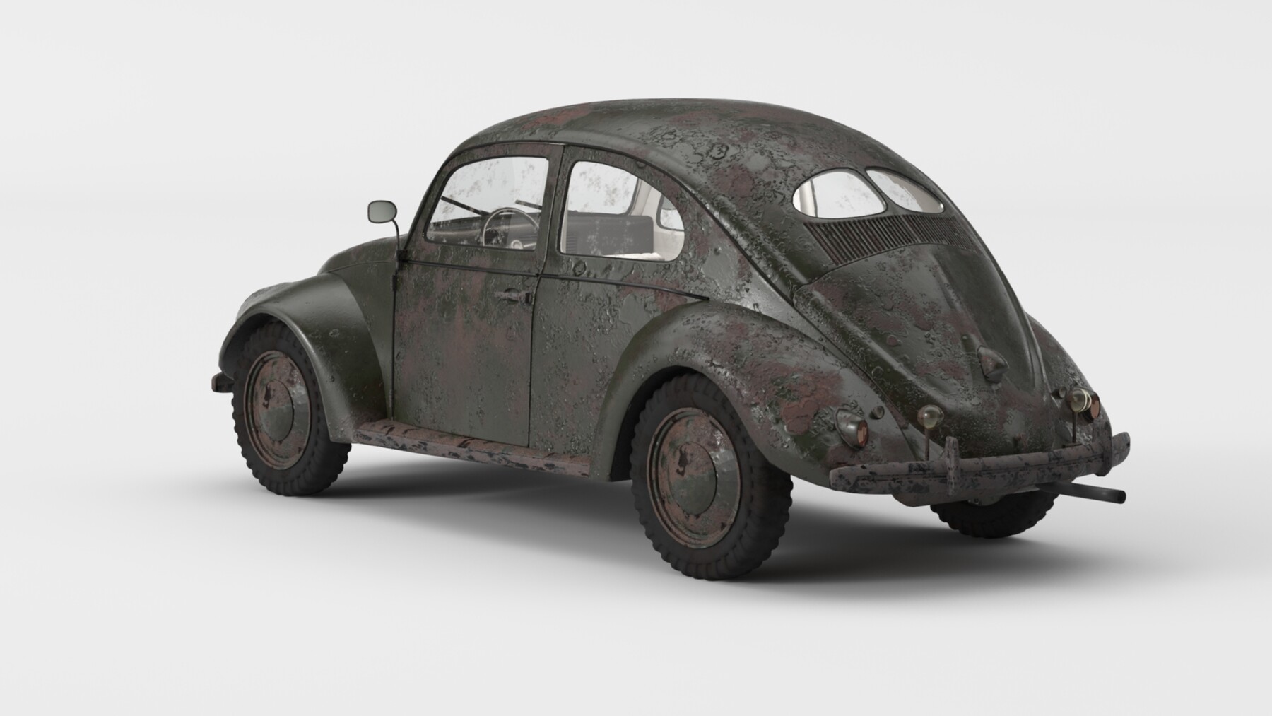 ArtStation - VW Style Beetle Bug Old Rusty WW2 Wrecked Car | Resources