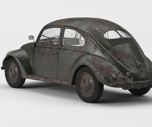 ArtStation - VW Style Beetle Bug Old Rusty WW2 Wrecked Car | Resources