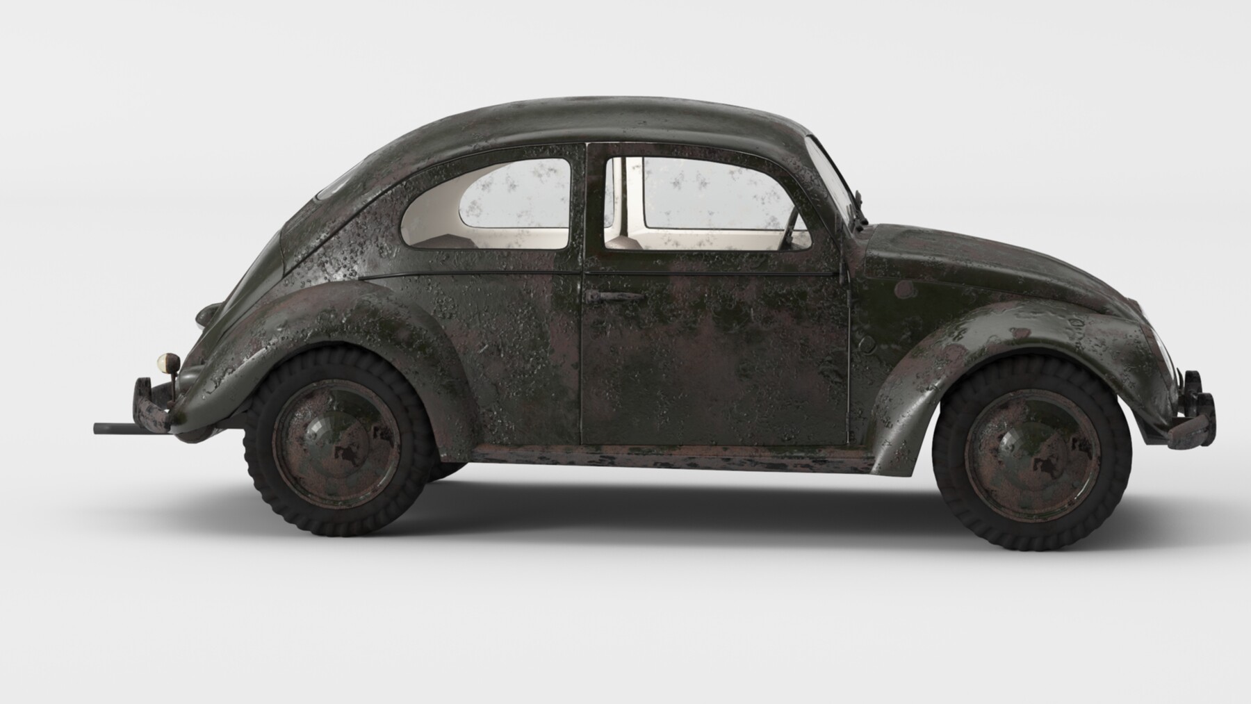 ArtStation - VW Style Beetle Bug Old Rusty WW2 Wrecked Car | Resources