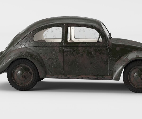 ArtStation - VW Style Beetle Bug Old Rusty WW2 Wrecked Car | Resources