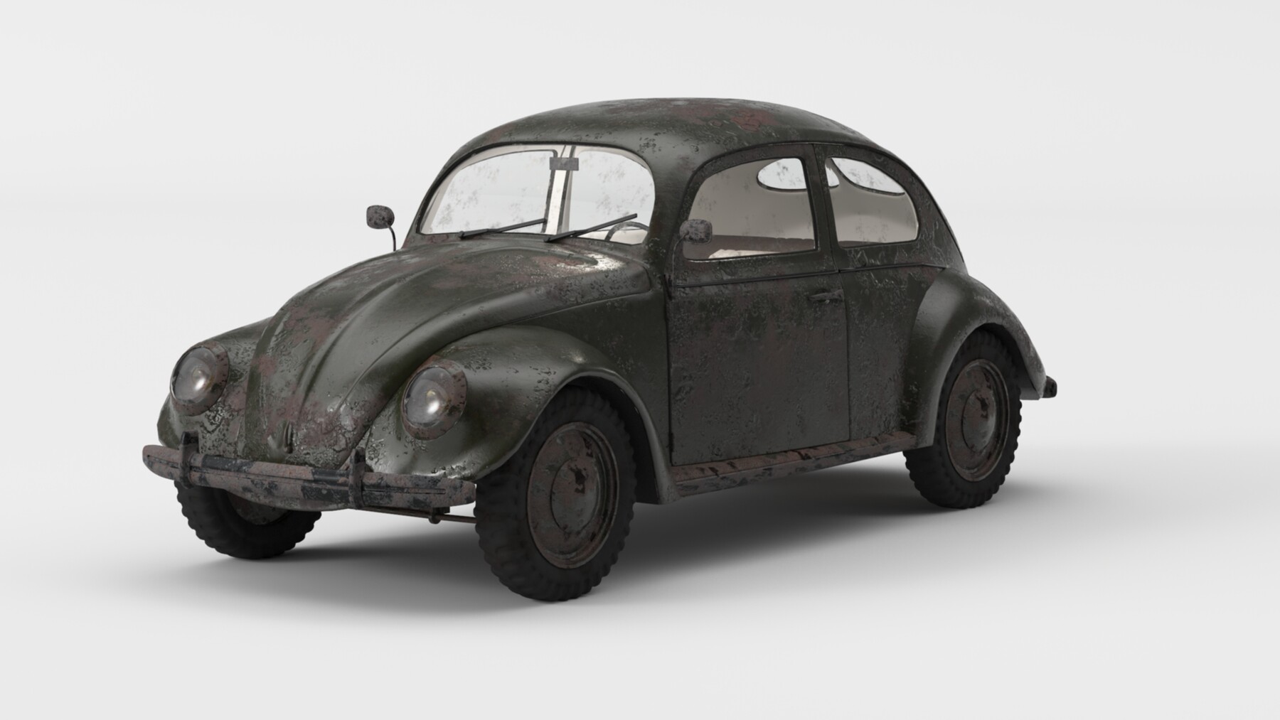 ArtStation - VW Style Beetle Bug Old Rusty WW2 Wrecked Car | Resources