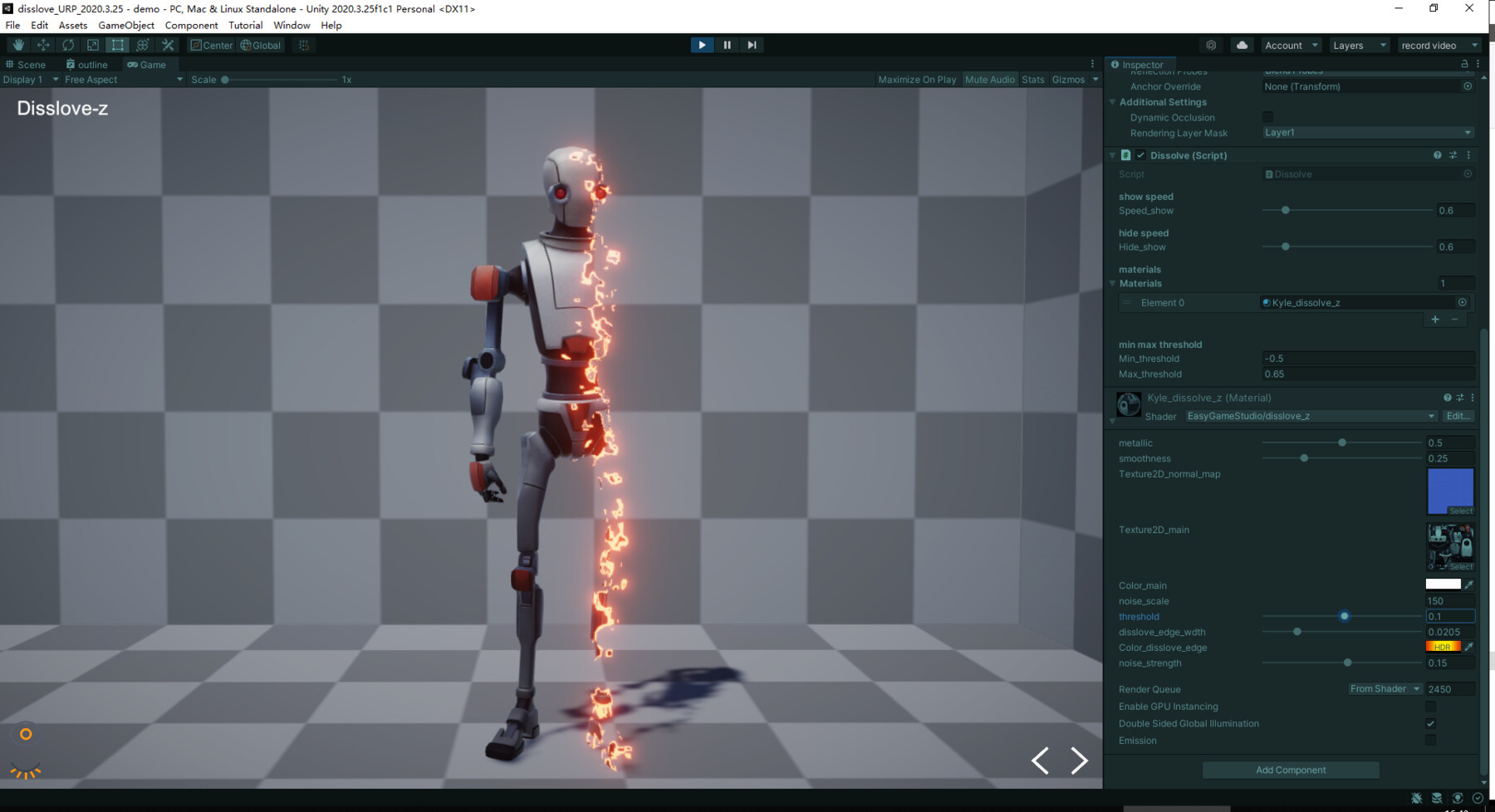 ArtStation - Unity VFX - Disslove Effect | Game Assets