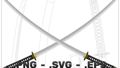 ArtStation - Samurai katana swords vector design | Artworks