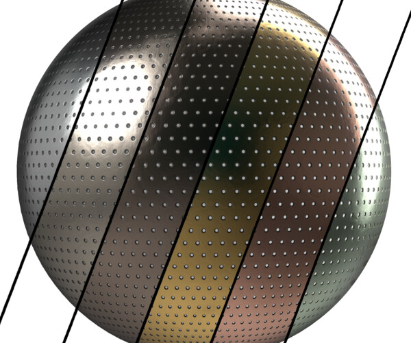 ArtStation - Metal panel Materials 3- perforated Metal panel, Pbr 4k ...