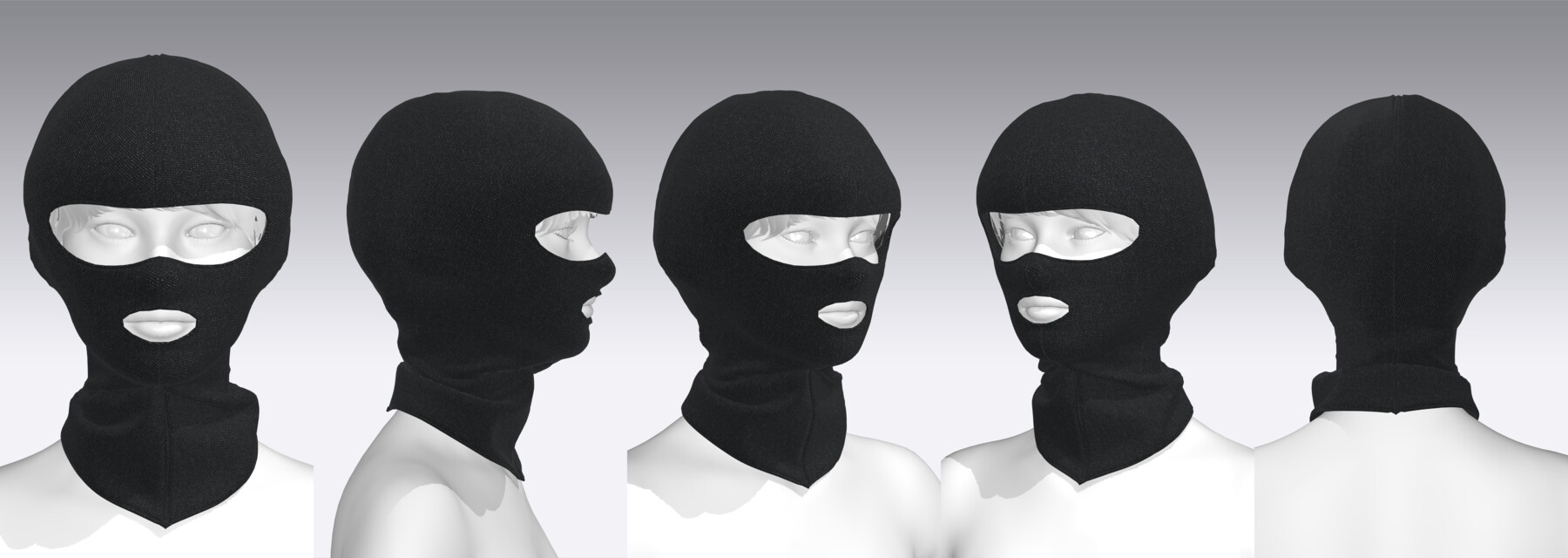ArtStation - Balaclava Outfits MD CLO 3D zprj project files | Game Assets