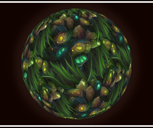 ArtStation - Grass Magic Forest Floor: 10 TEXTURES (Hand-painted ...