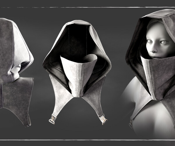 ArtStation - 3 medieval hoods /Marvelous Designer / 4k Textures/Smart ...