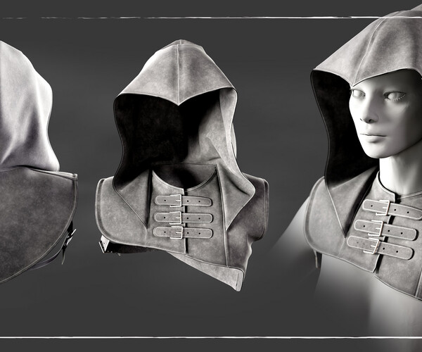 ArtStation - 3 medieval hoods /Marvelous Designer / 4k Textures/Smart ...