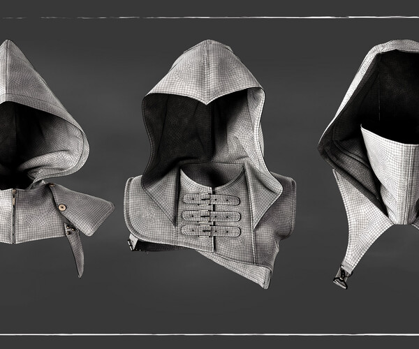 ArtStation - 3 medieval hoods /Marvelous Designer / 4k Textures/Smart ...