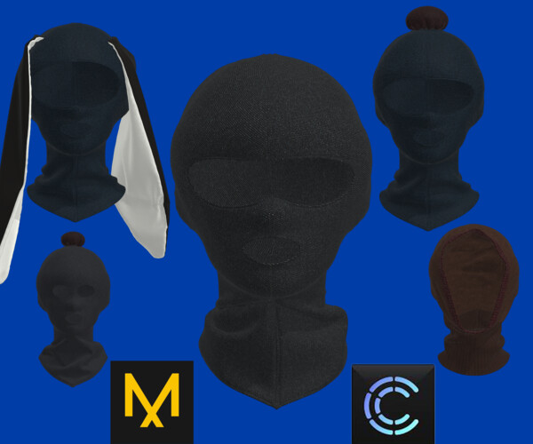 ArtStation - Balaclava Outfits MD CLO 3D zprj project files | Game Assets