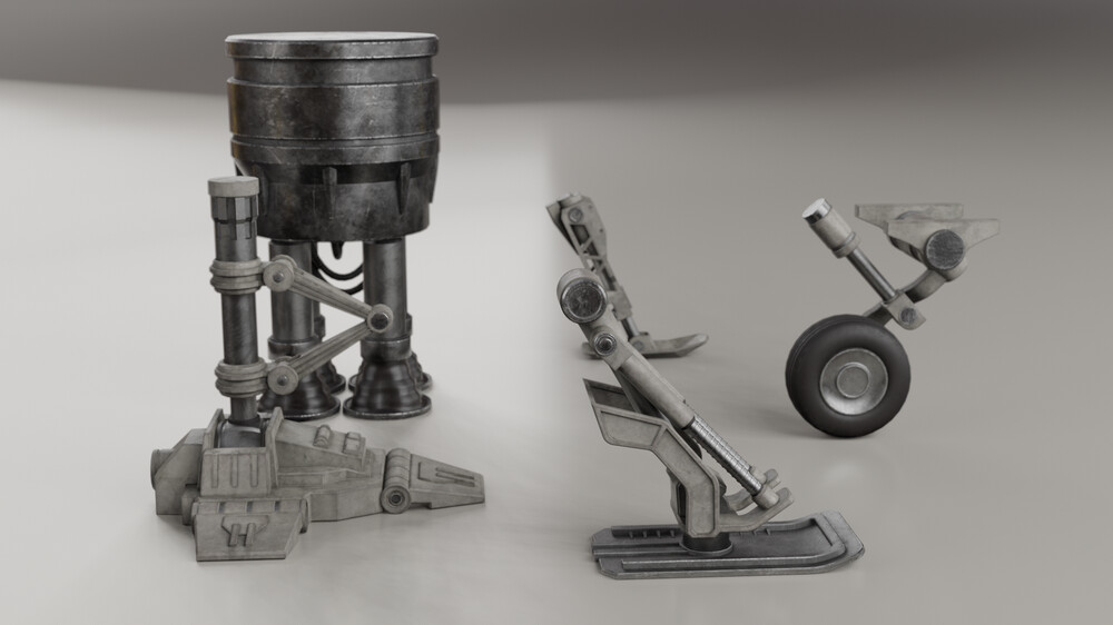 ArtStation - Scifi Landing Gear Pack (25 Landing Gears) | Resources