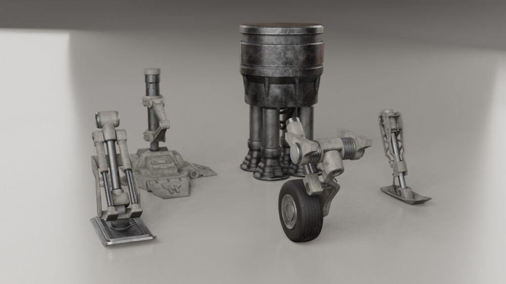 ArtStation - Scifi Landing Gear Pack (25 Landing Gears) | Resources