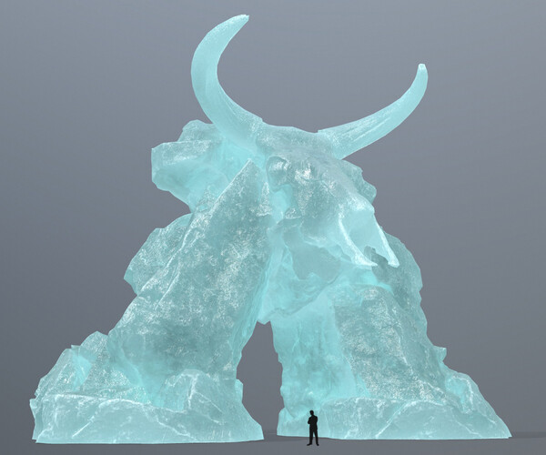 ArtStation - ice skull gate | Game Assets