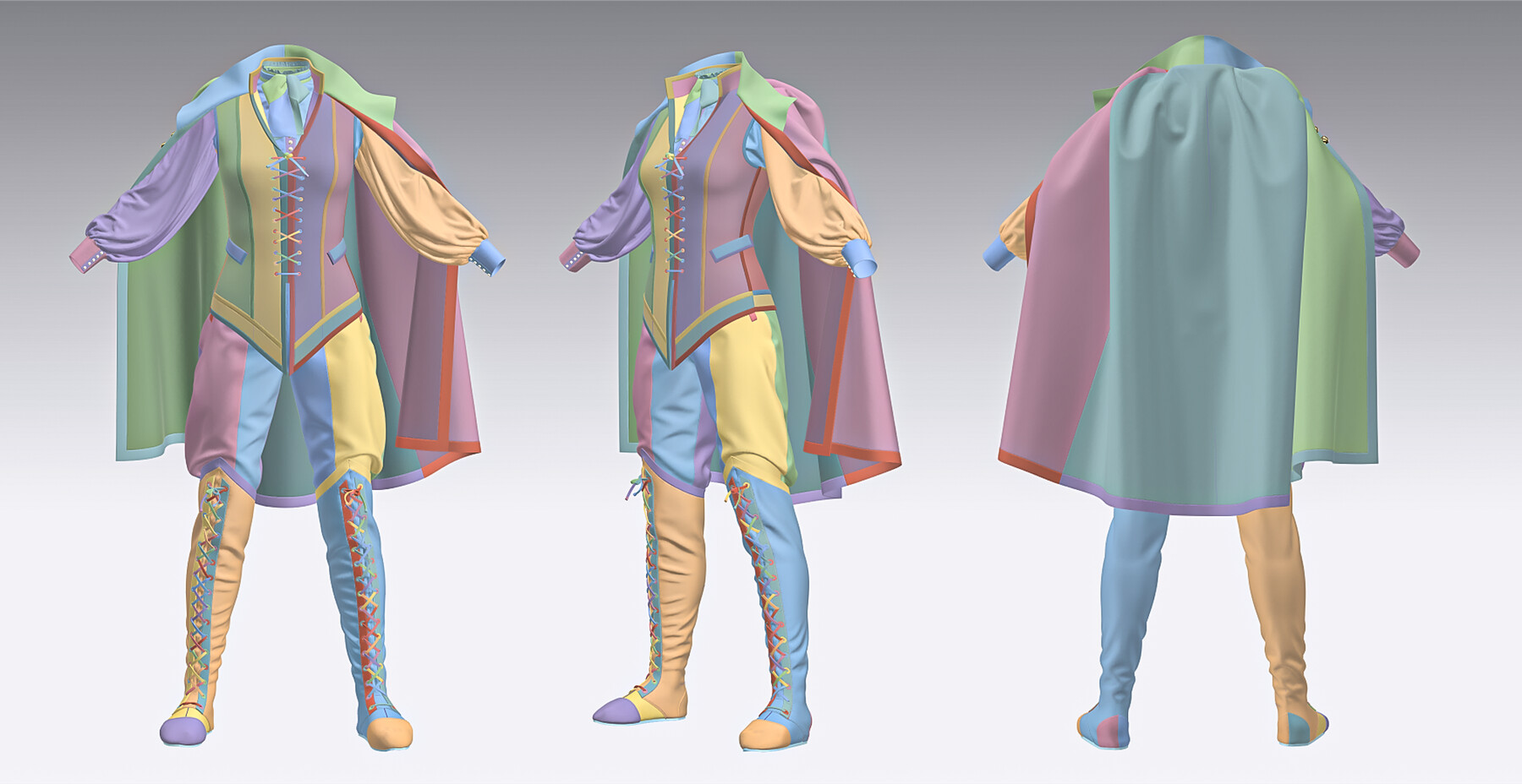 ArtStation - Female set / Marvelous Designer/Clo3D project file + OBJ ...