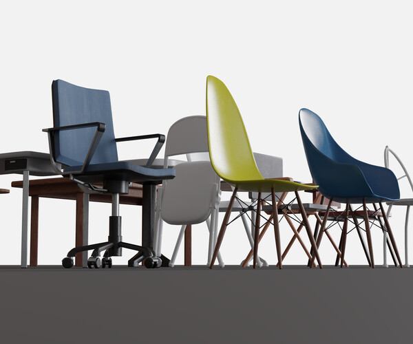 ArtStation - Chairs and Tables | Game Assets