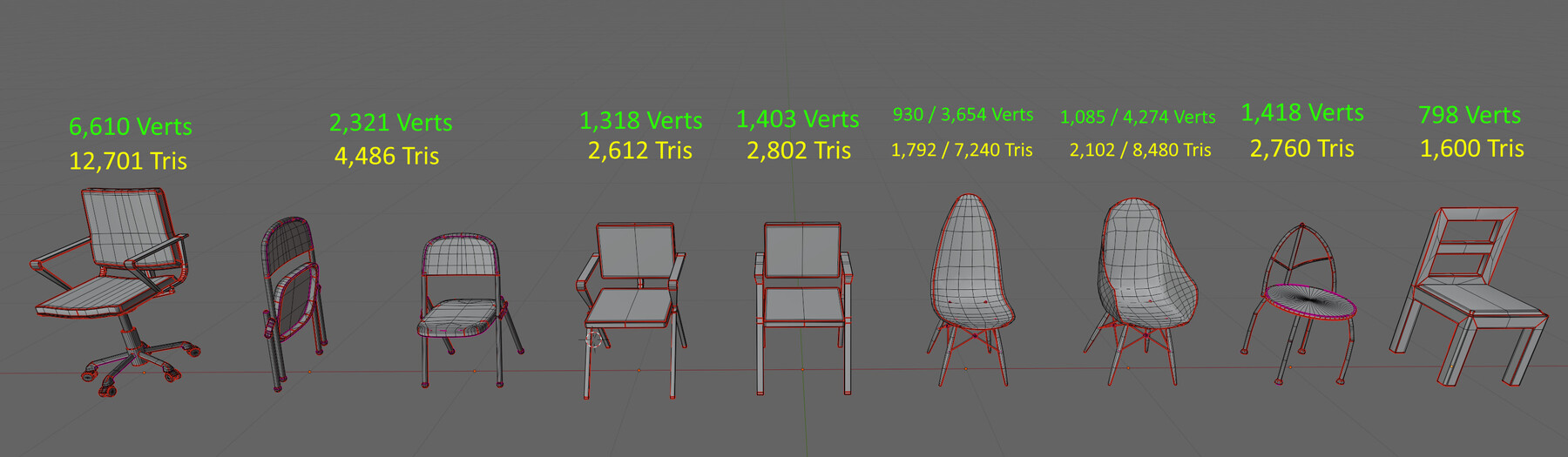 ArtStation - Chairs and Tables | Game Assets