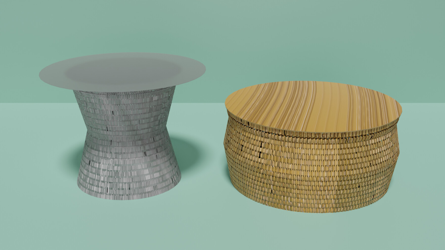 ArtStation - Wicker Tables Set 3D Model | Resources