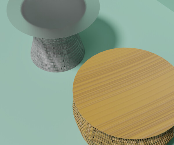 ArtStation - Wicker Tables Set 3D Model | Resources