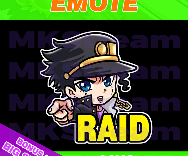 ArtStation - Twitch emotes jojo jotaro raid | Artworks