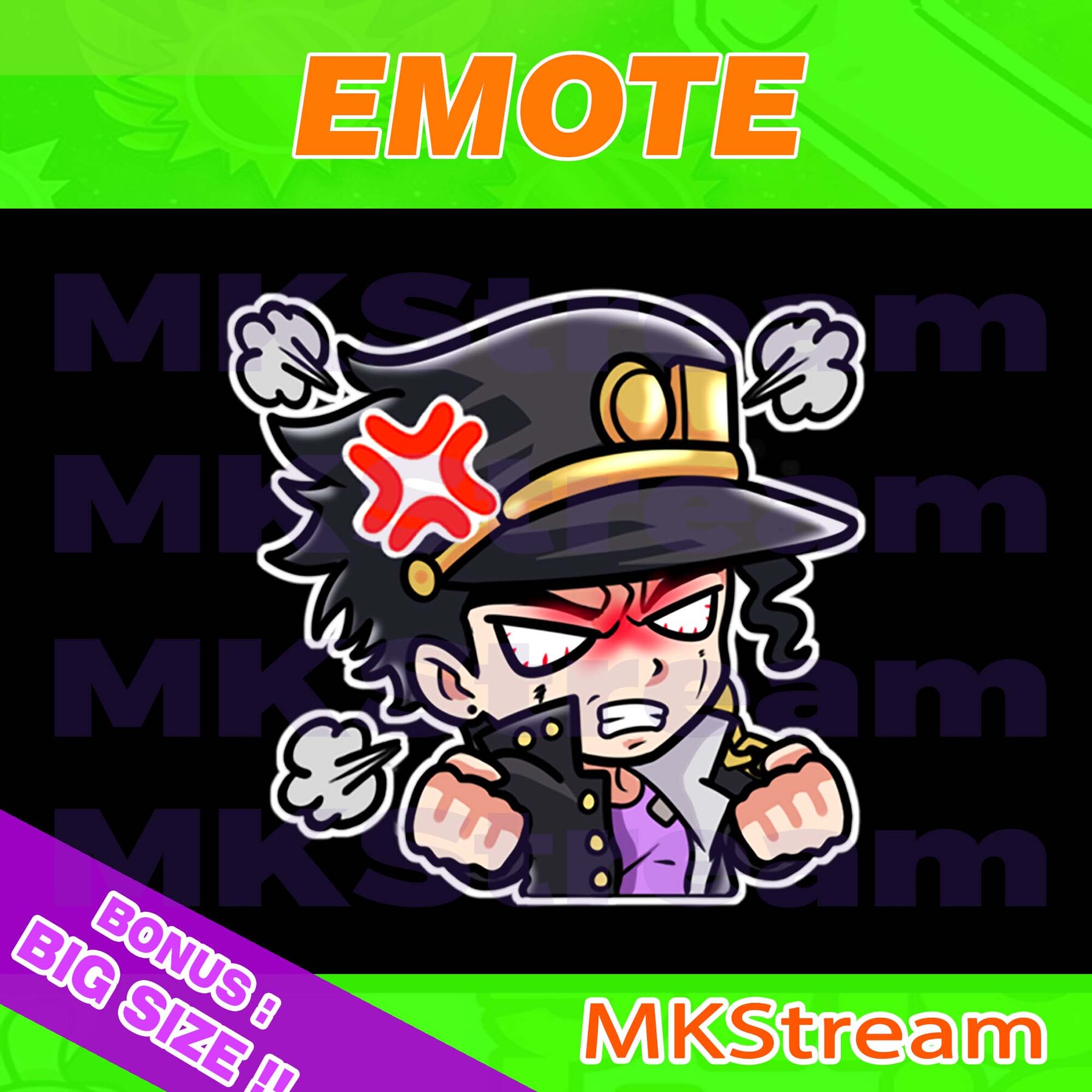 ArtStation - Twitch emotes jojo jotaro rage | Artworks