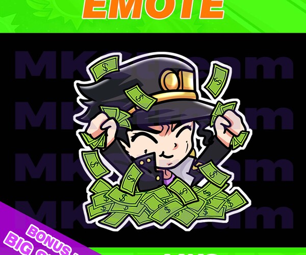 ArtStation - Twitch emotes jojo jotaro rich money | Artworks