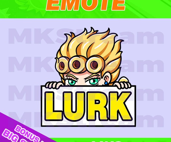 ArtStation - Twitch emotes jojo giorno giovanna lurk | Artworks