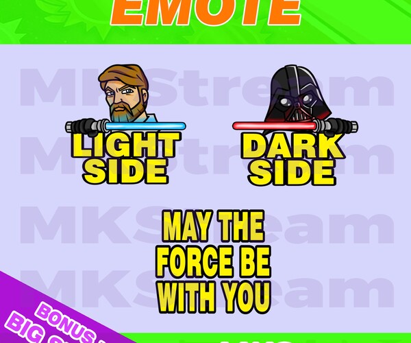 ArtStation - Twitch emotes star wars obi wan kenobi & darth vader pack ...