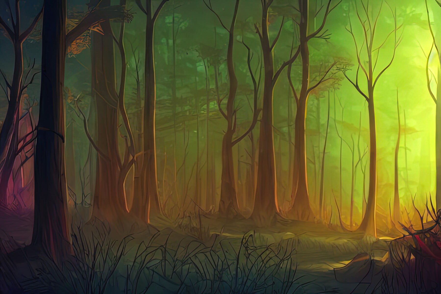 ArtStation - Mythical Forest set | Artworks