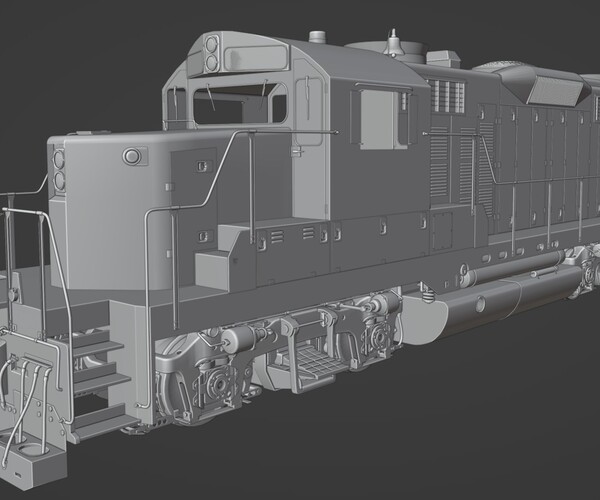 ArtStation - Diesel Train Locomotive EMD GP20 | Game Assets