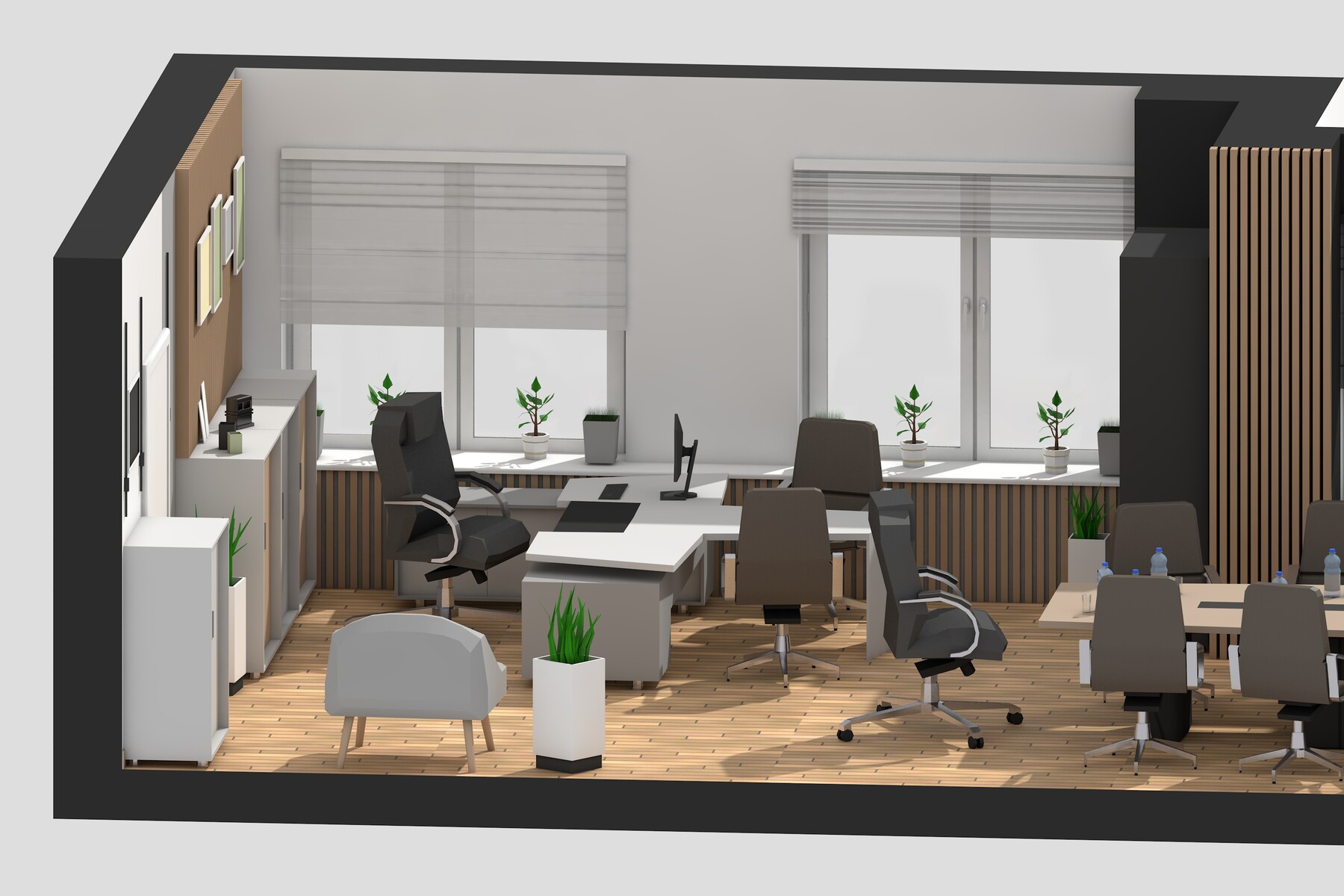 ArtStation - Low-poly 3D model of modern office interior | Resources