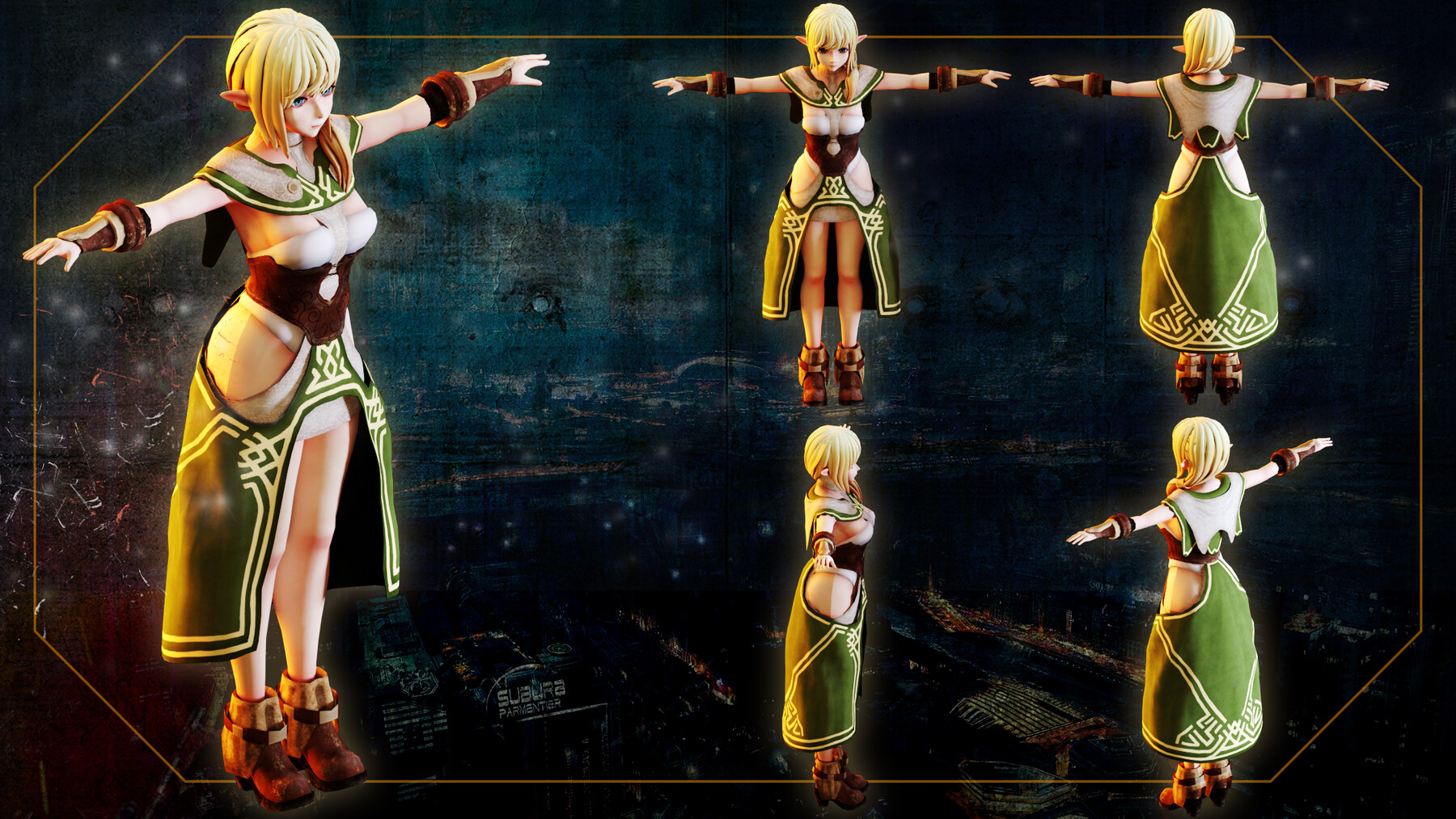 ArtStation - 12 Female Elf Characters_ 3d models | Resources