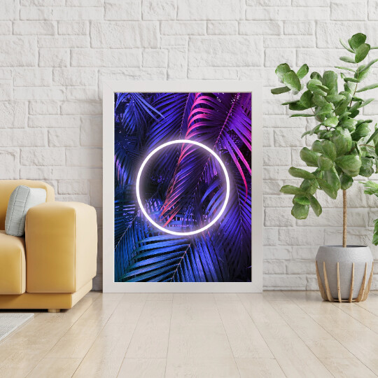 ArtStation - Neon Printable Wall Art, Elegant Flower Painting, Beige ...